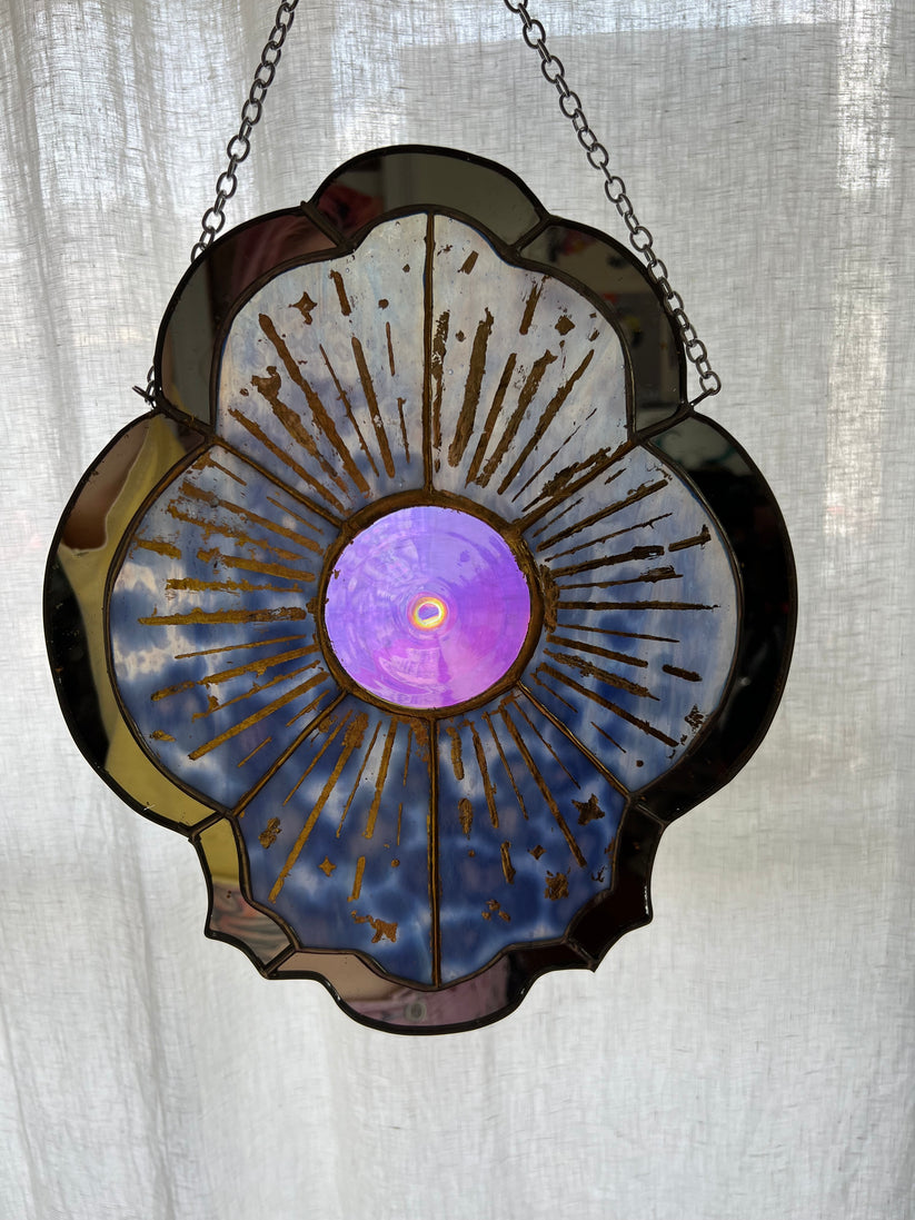 "The Sun" Stained Glass Art Panel – SparkleGarbage